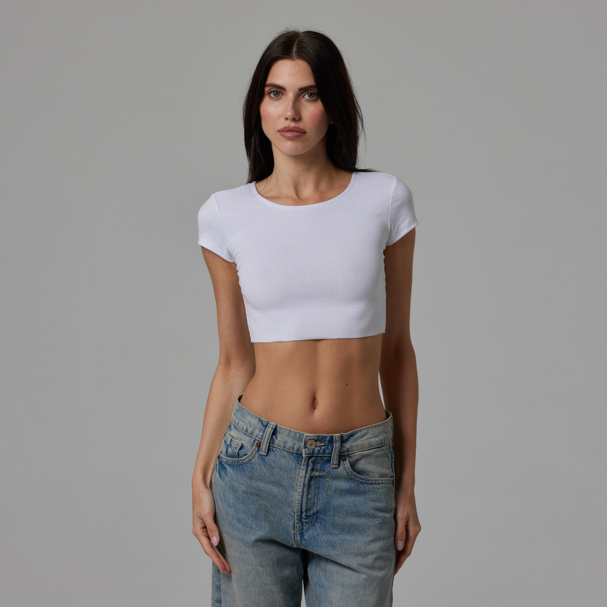 Women's Raw Hem Crop Baby Tee | TALENTLESS