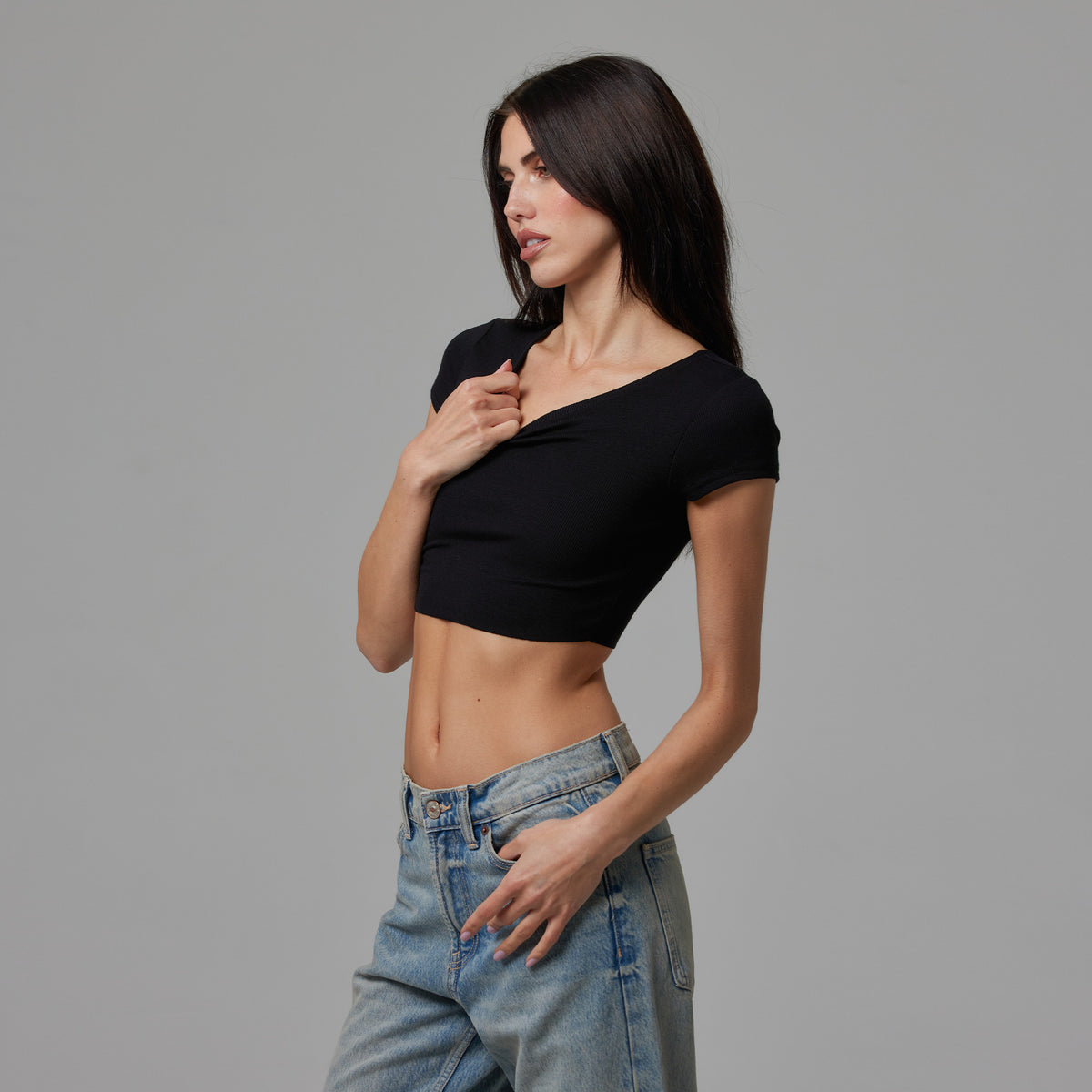 Women's Raw Hem Crop Baby Tee | TALENTLESS